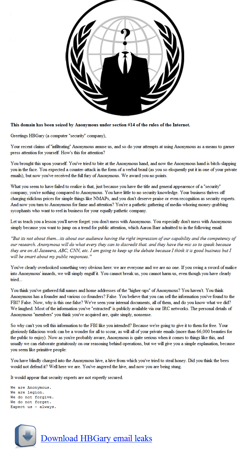 Anonymous Group Website